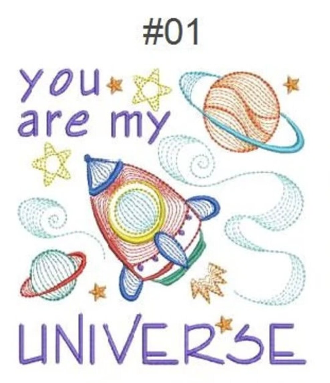 Embroidered Quilt Blocks - Outer Space Quilt Blocks - Choose Your ...
