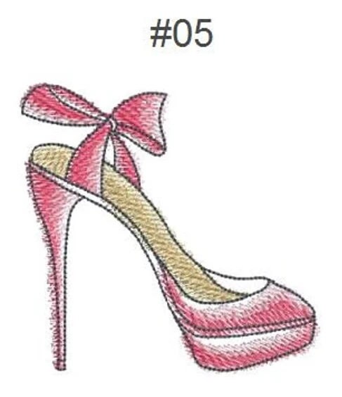 Embroidered Quilt Blocks - High Heels Quilt Blocks - Shoe Quilt Blocks ...