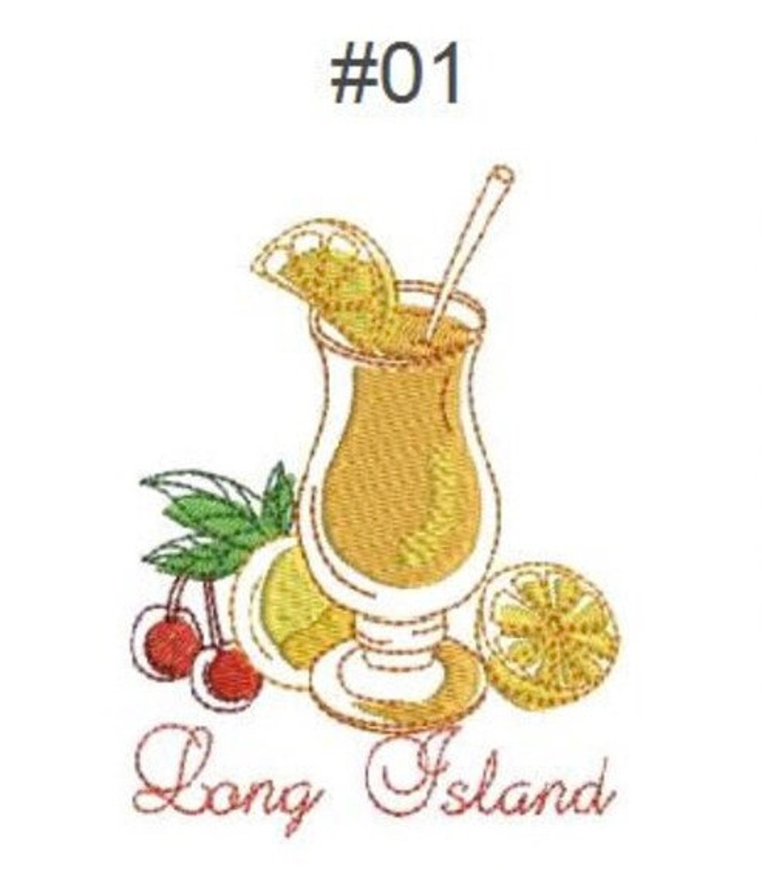 Embroidered Quilt Blocks - Cocktail Drinks Quilt Blocks - Choose Your ...