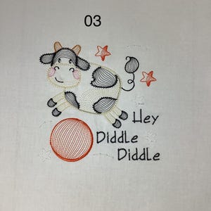 Embroidered Quilt Blocks - Classic Nursery Rhyme Quilt Blocks - Baby ...