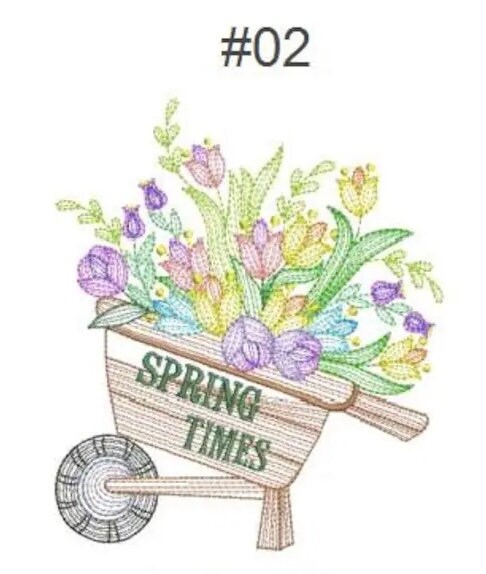 Embroidered Quilt Blocks - Spring Has Sprung Quilt Blocks - Gardening ...