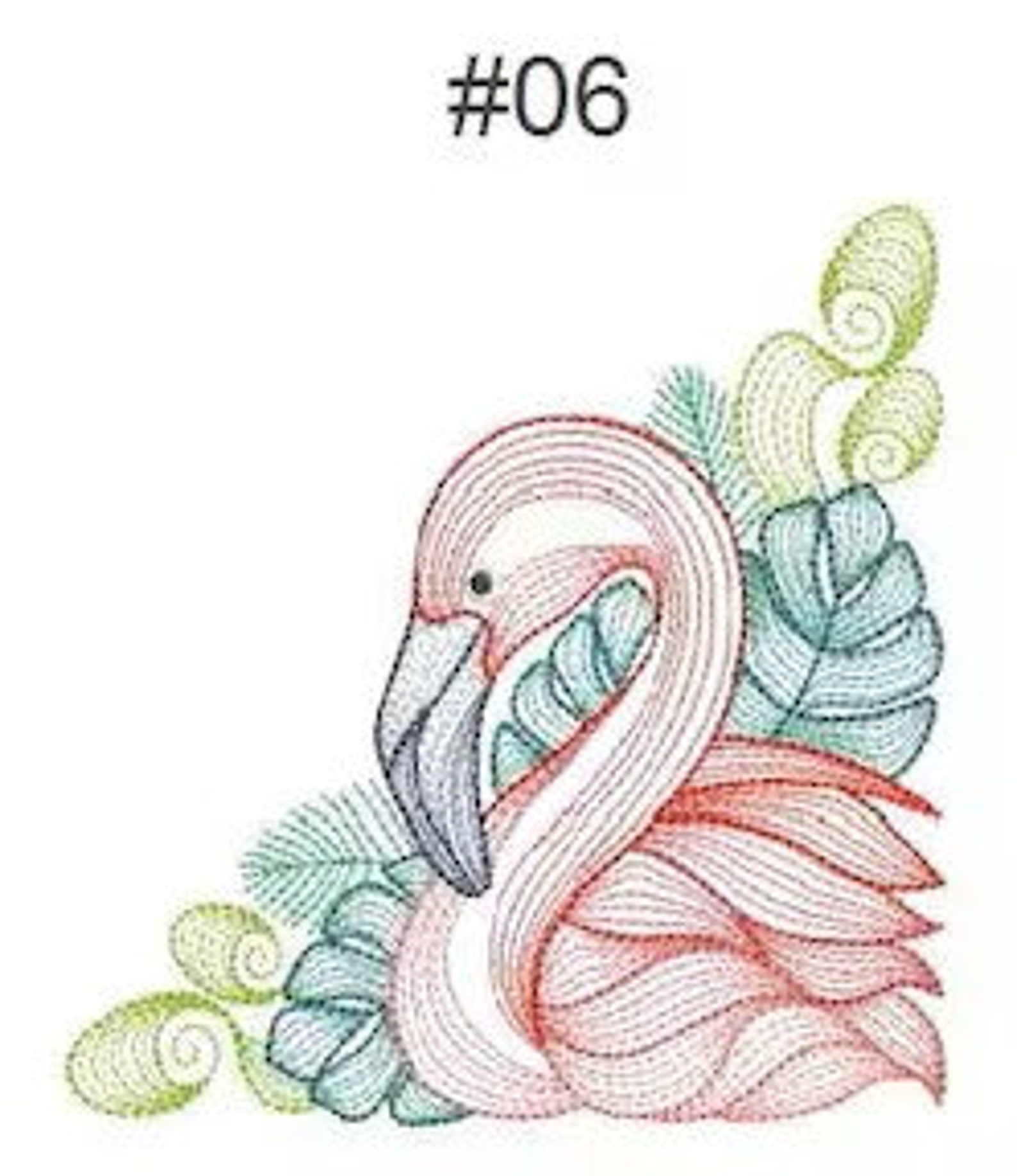 Embroidered Quilt Blocks - Flamingo Quilt Blocks - Choose Your Designs ...