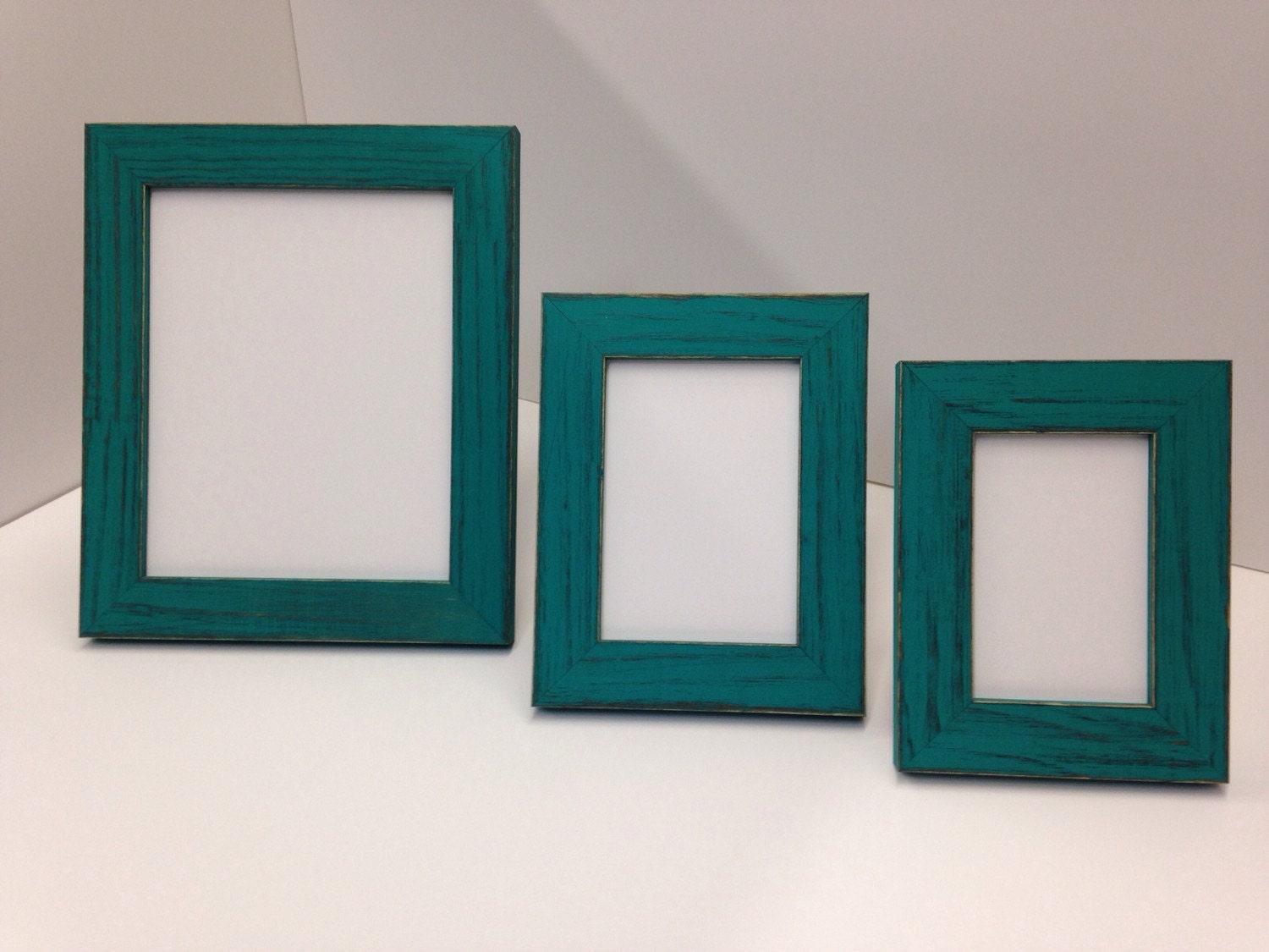 TURQUOISE / TEAL Rustic Wood Picture Frame Reclaimed - Etsy