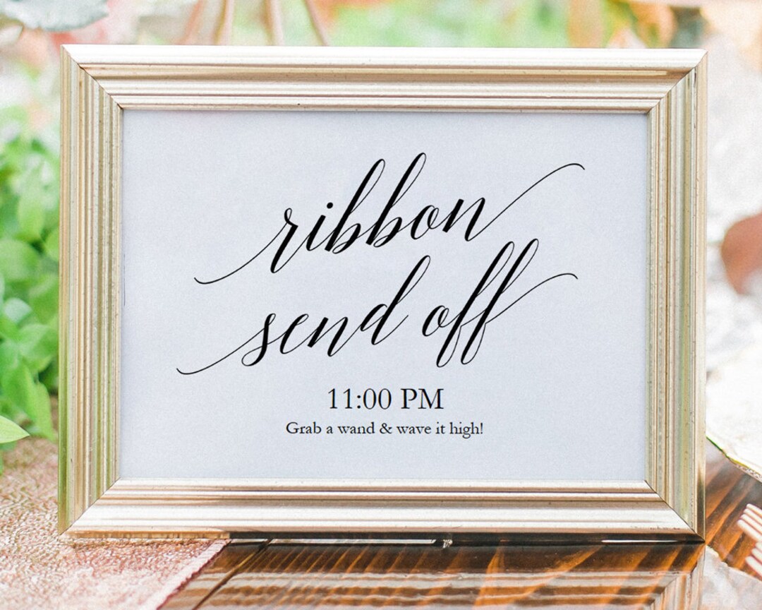 Printable Ribbon Send off Sign PDF Instant Download Sign - Etsy