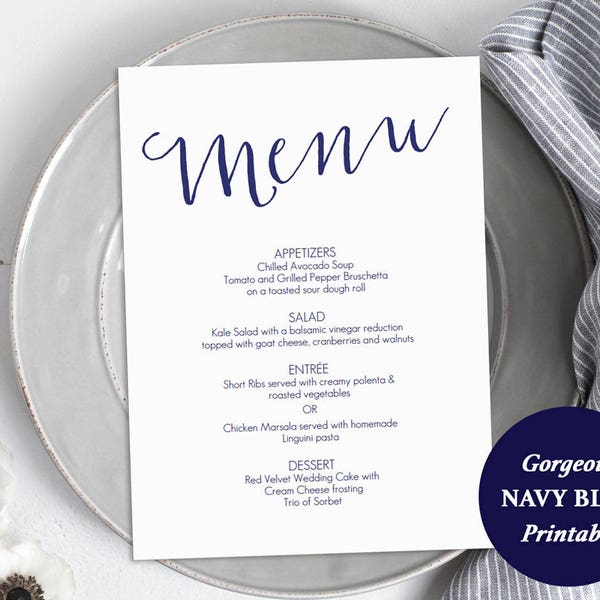 Nautical Menu - Etsy