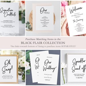 Modern Menu Printable Tall Menu Instant Digital Download Editable PDF ...