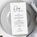 Modern Menu Printable Tall Menu Instant Digital Download Editable PDF ...