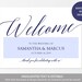 Navy Welcome Sign Poster Printable PDF Poster Instant - Etsy