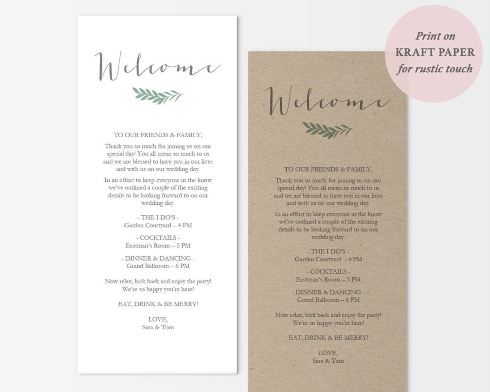 Charcoal Gray Welcome Card Grey and Green Laurel Instant - Etsy