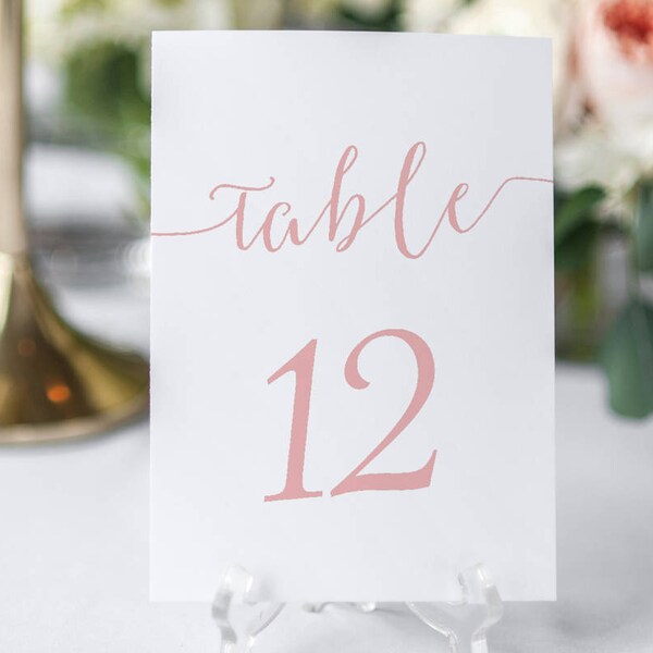 Pink Table Number - Etsy