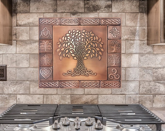 Tree of Life Copper Celtic Backsplashes Tree Backsplash Copper Celtic ...