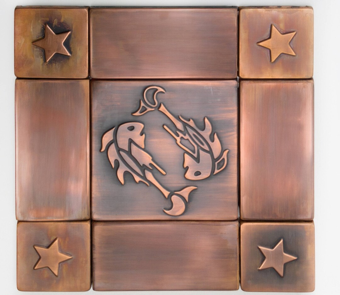 Fish Tiles, Handmade Tiles, Backsplash, Copper Tiles, Handmade Copper ...