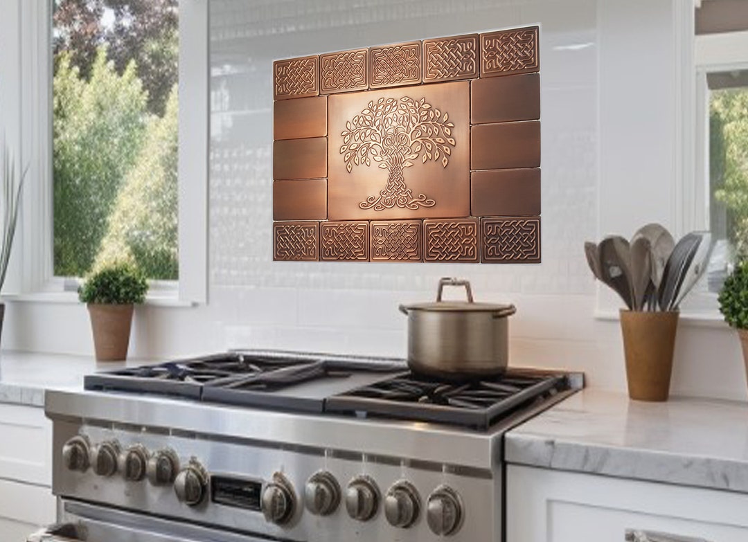 Tree of Life Set of 17 Metal Tiles , Beautiful Celtic Design Tree of ...