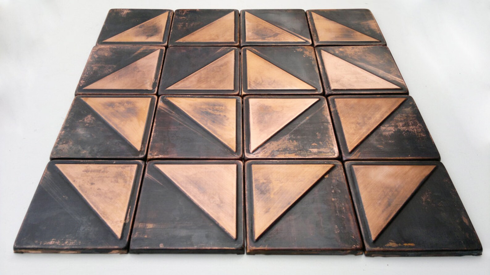 Copper Kitchen Dark Brown Patina Copper SET OF 16 TILES - Etsy