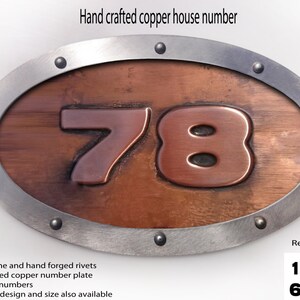 Copper Logo, Copper Sign, Metal Sign, Hand Forged Steel Rivets, Riveted ...