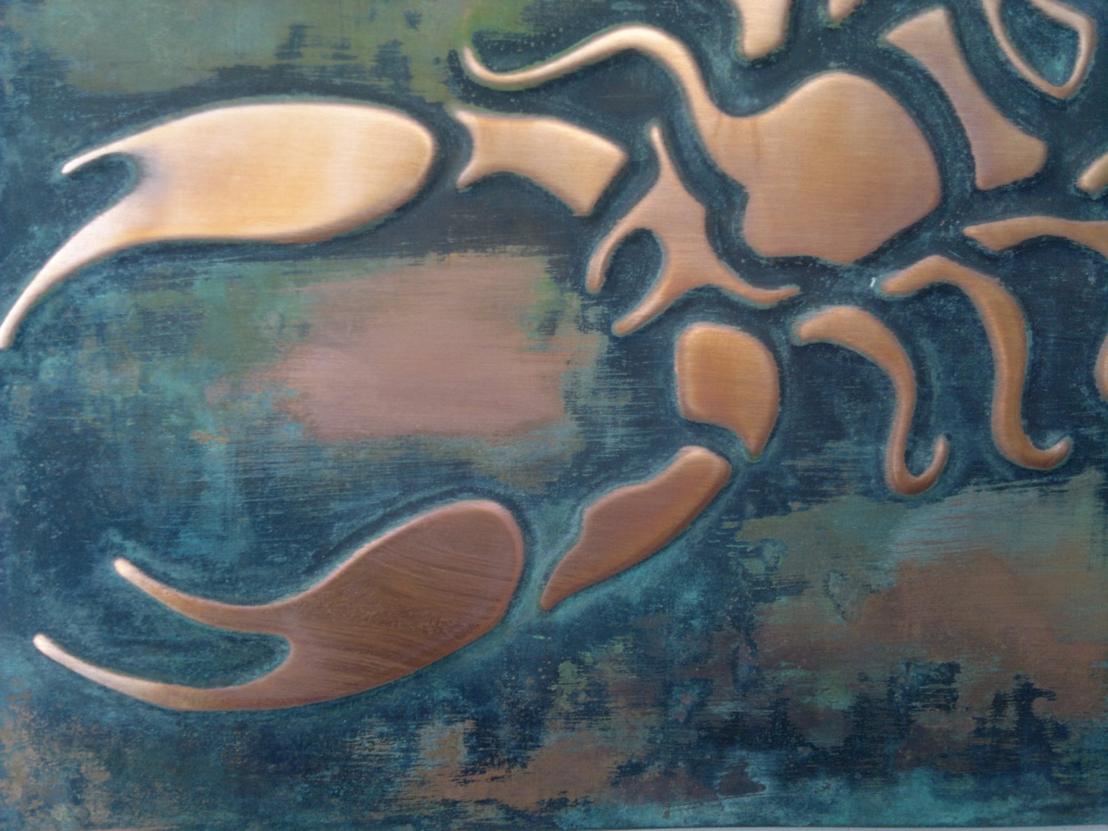 Scorpio zodiac sign Copper artgreen patina Scorpion | Etsy