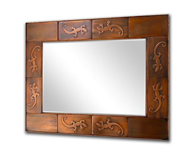 Copper Mirror Frame. Metal Mirror Frame, Metal Accent Frame. LIZARDS ...