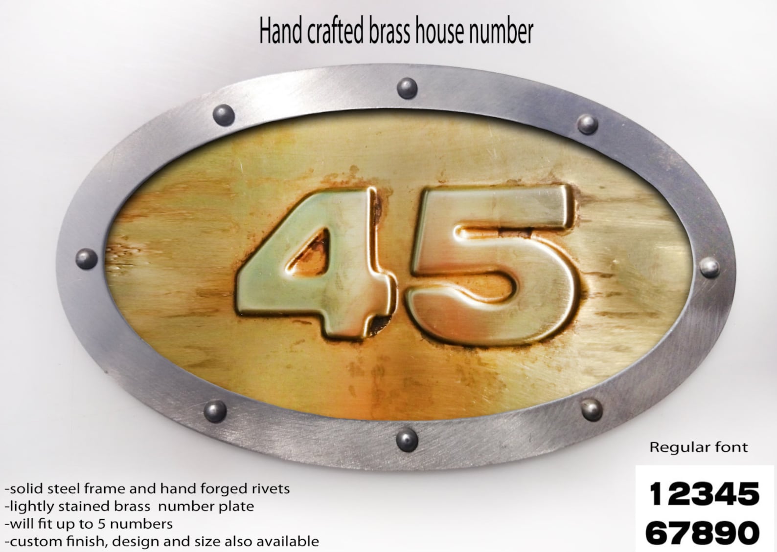 Brass Logo Hand Made Brass Sign Brass Sign for House Brass | Etsy