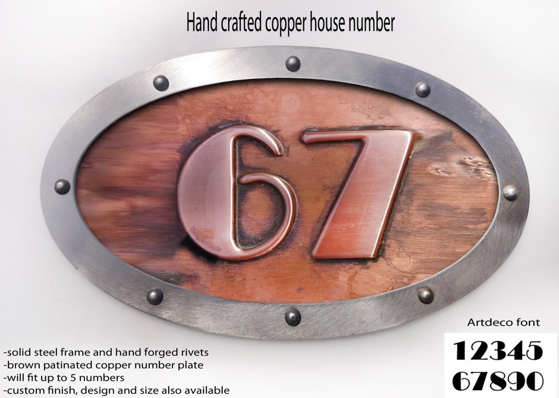 Copper Logo Copper Sign Metal Sign Hand Forged Steel - Etsy UK