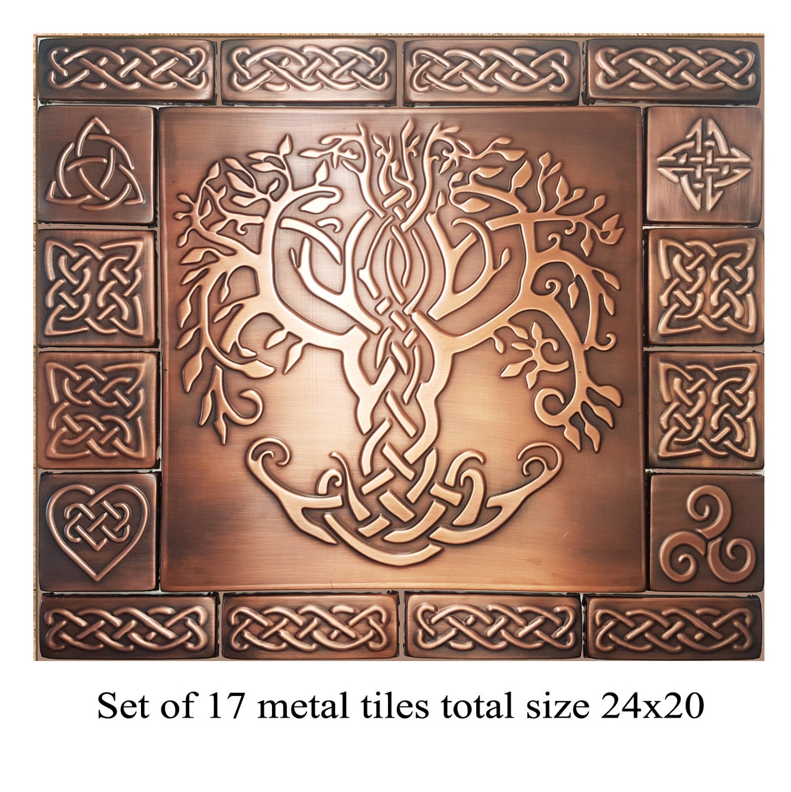 Tree of Life Copper Celtic Backsplashes Tree Backsplash Copper | Etsy
