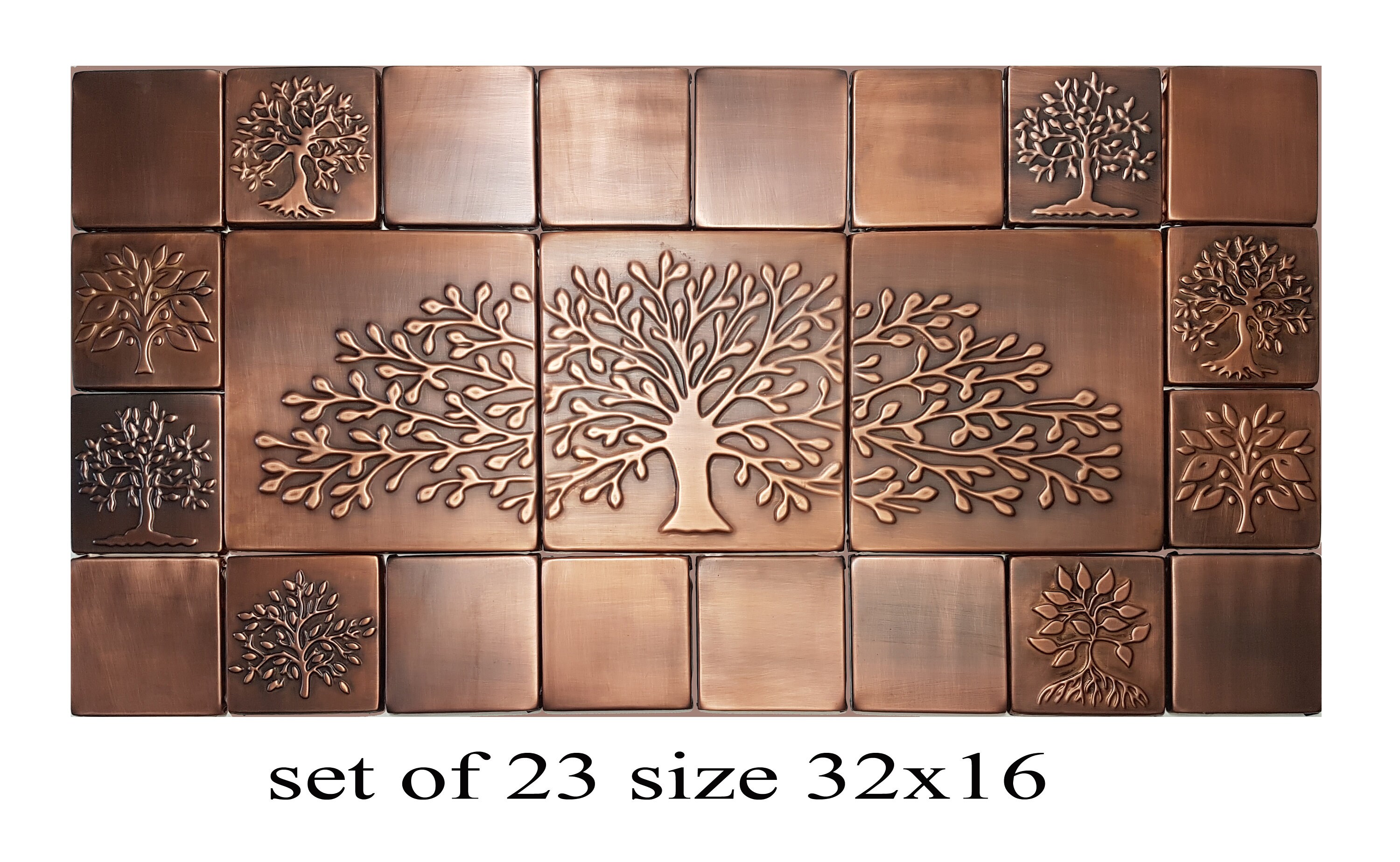 Tree of Life Copper Tile Mural, Celtic Kitchen Backsplash (32x16) - Etsy