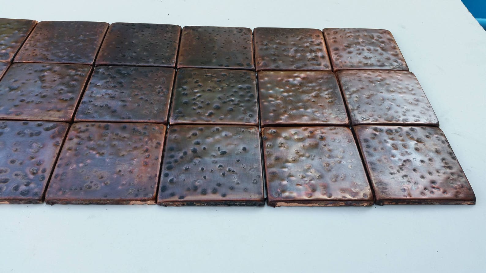 Hammered copper hand hammered metal tiles SET OF 20 Copper | Etsy
