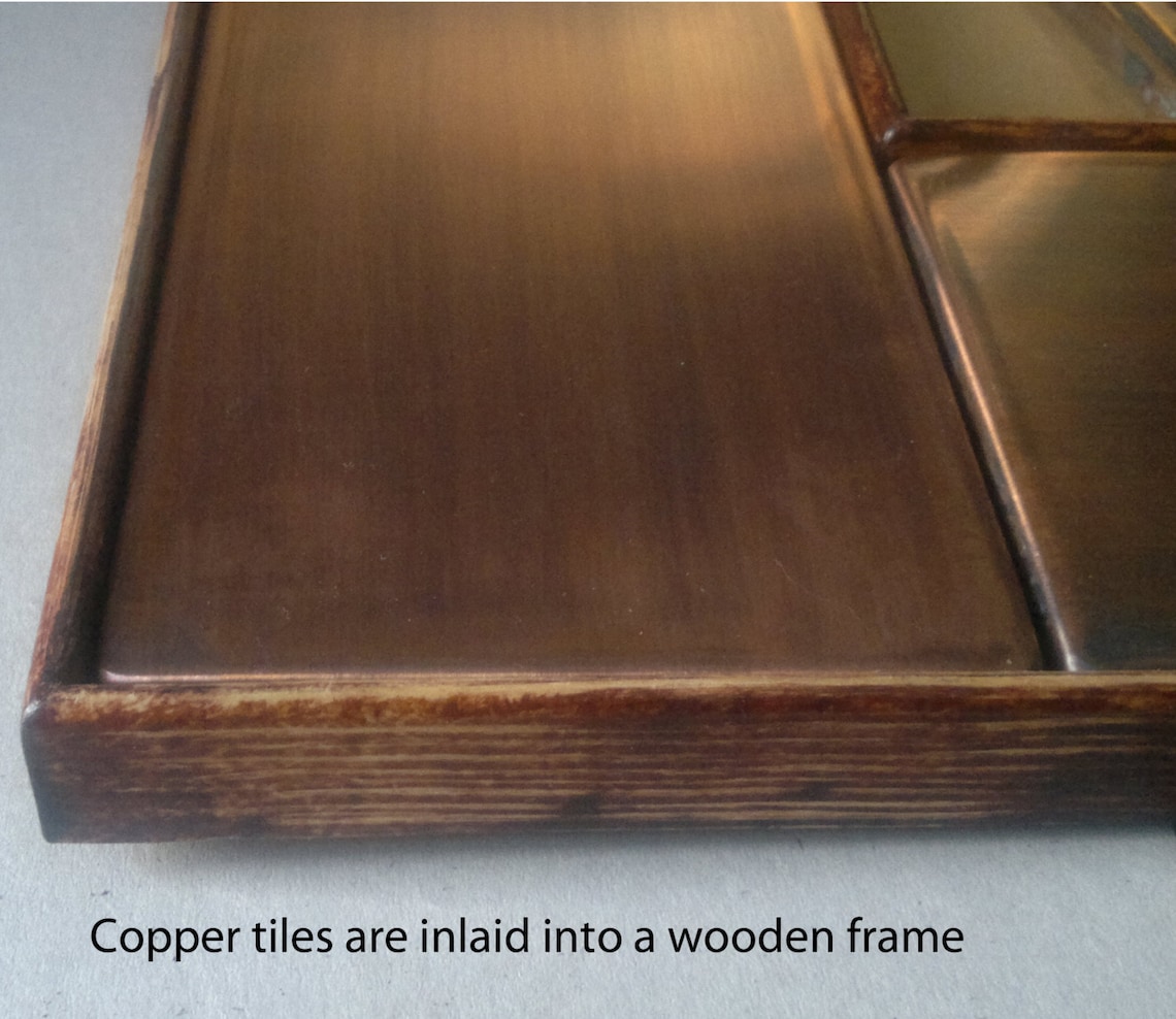 Copper mirror frame. Metal mirror frame Metal accent frame. | Etsy