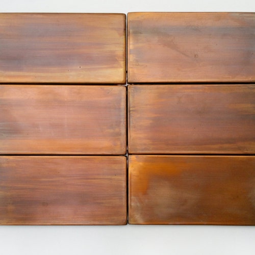 Accent Tiles Backsplash Set of 8 Brown Patinated Copper - Etsy UK