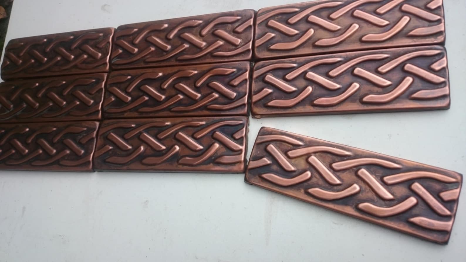 Copper Tiles, SET OF 10 TILES, Unique Copper Decors for Your Wall - Etsy