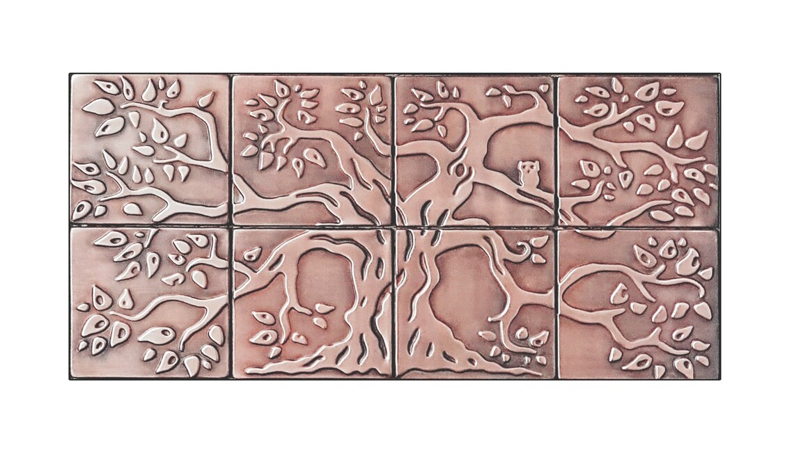 Backsplash Kitchen Tiles Tree of Life 8 Metal Tiles - Etsy