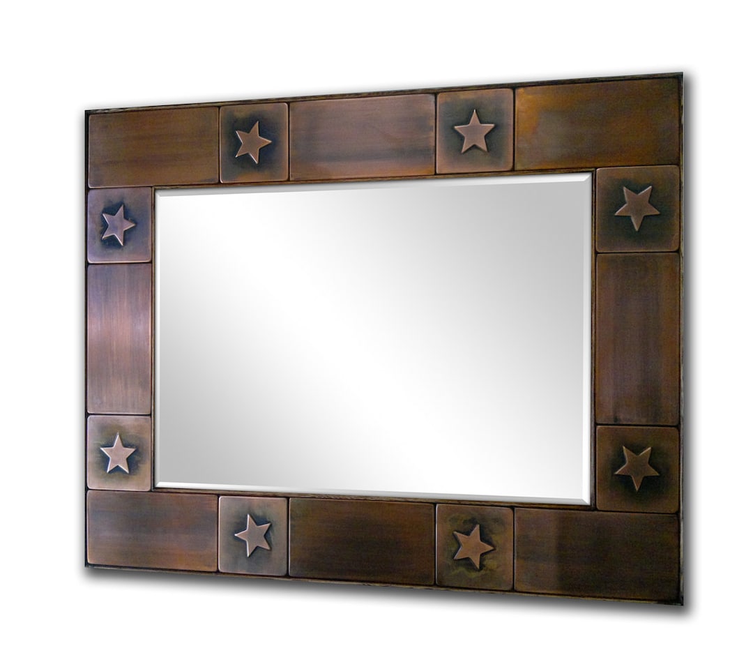 Decorative Mirror Frame, Rustic Mirror, Copper Mirror Frame. Mirror for ...