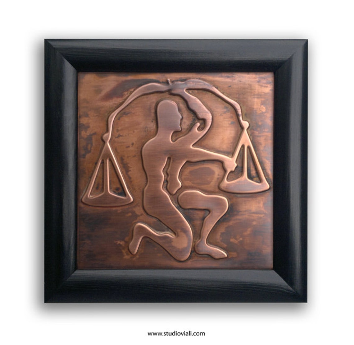Libra Zodiac Sign Copper Plaque Picture of Libra Copper | Etsy