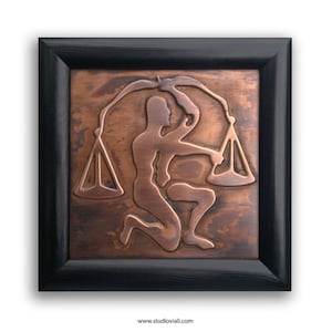 Libra Zodiac Sign, Copper Plaque, Picture of Libra , Copper Picture ...