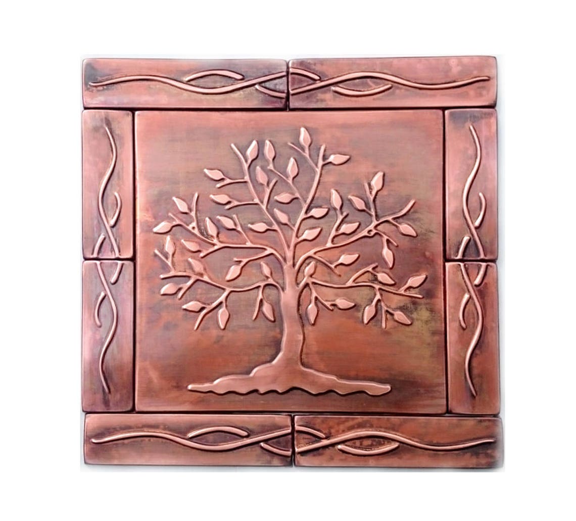 Tree of Life, Tree Tiles, Symbol of Tree, SET OF 9 TILES, Artistic ...