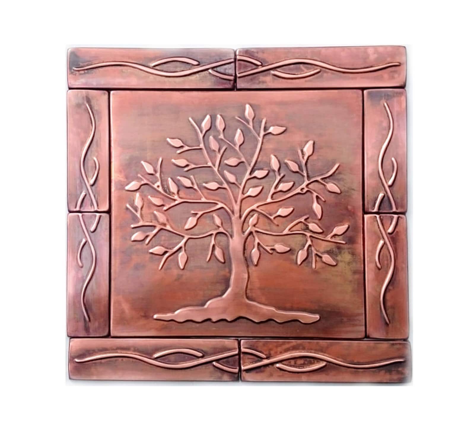 Tree of Life, Tree Tiles, Symbol of Tree, SET OF 9 TILES, Artistic ...