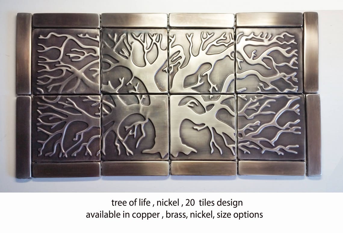 Set of 20 Tiles Tree of Life Backsplash Kitchen - Etsy