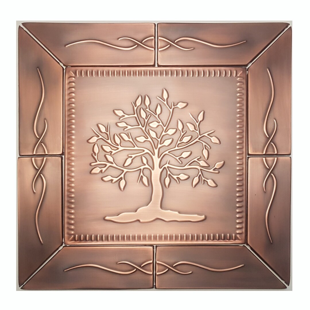 Tree of Life Mural , Size 24x24 Backsplashes Tree , Backsplash Copper ...