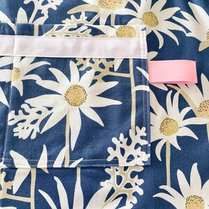 Flannel Flower Cross Back Apron. Japanese Style Kitchen Apron. Crafting ...