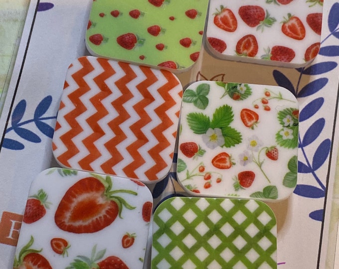 Mini Decorative Magnets - Themed Minis - Strawberries - Etsy