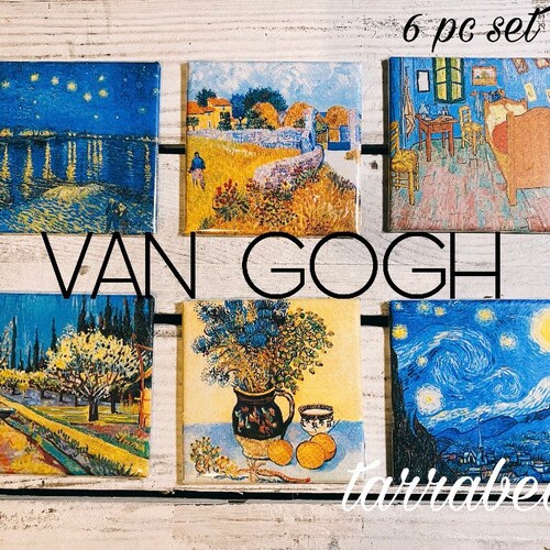 Van Gogh Magnet Sets Set of 12 Cabochon Magnets Handmade in - Etsy