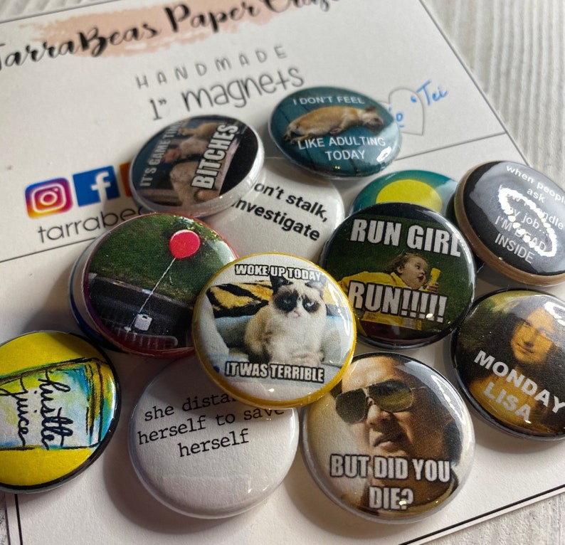 Memes Buttons Random Memes/funny Sayings/funny Images 1 | Etsy