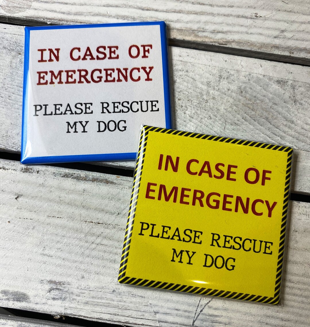 IN CASE OF Emergency Please Rescue My Dog Metal Door Magnet 2x2” - Etsy