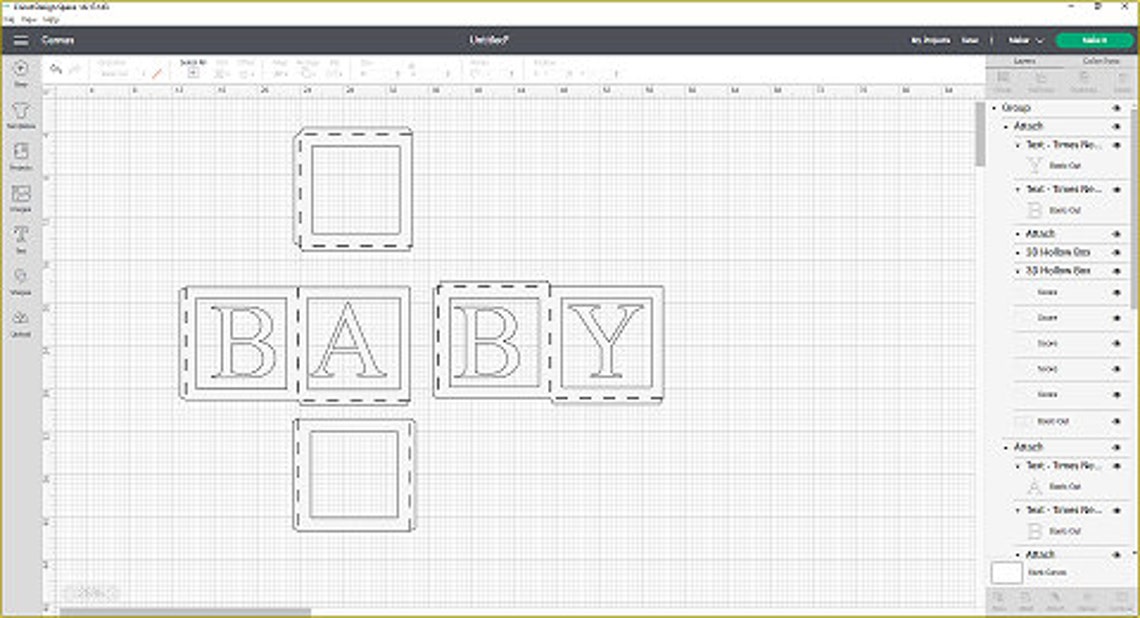 SVG File - Letter in a Box With Window Decoration for Cricut Users ...