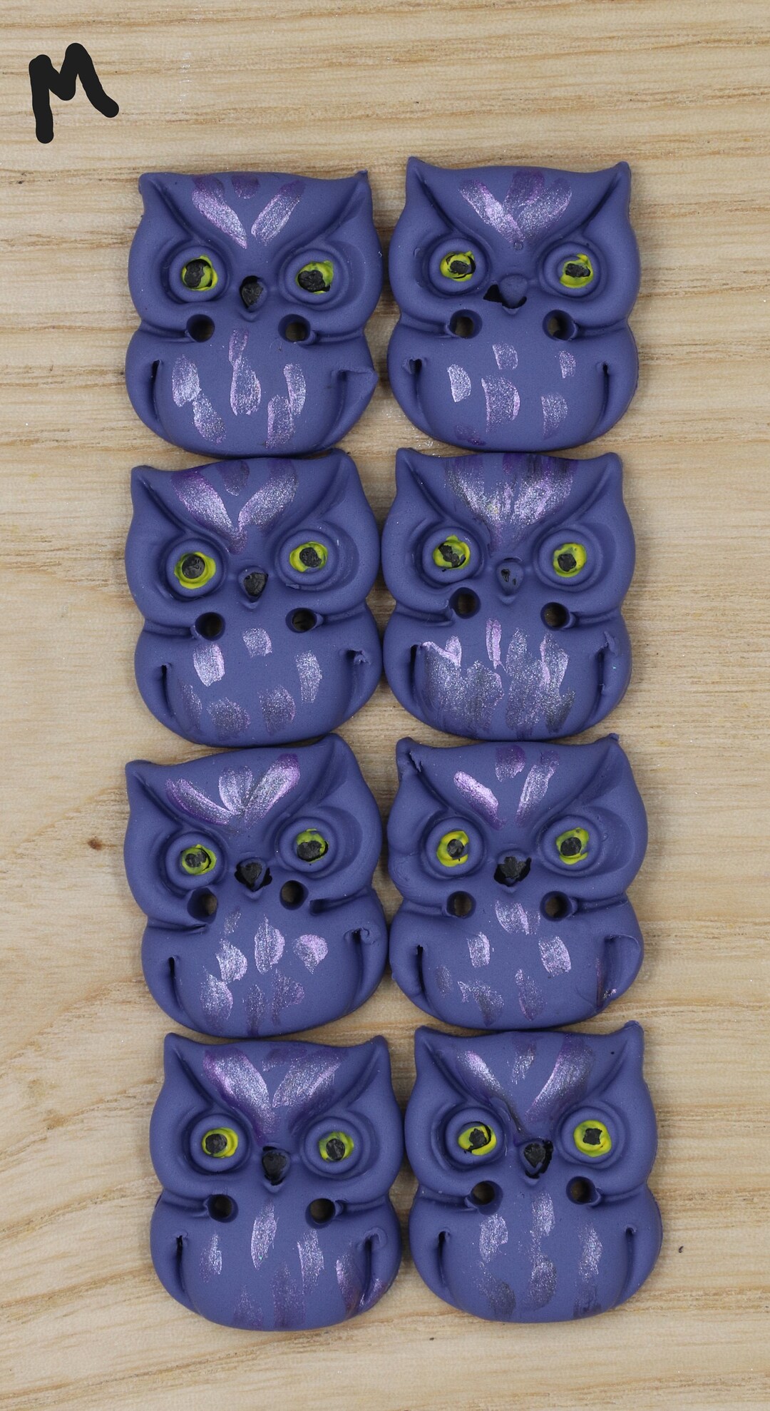 Handcrafted Polymer Clay Owl Buttons: Pastel Floral, Barn Owl - Etsy