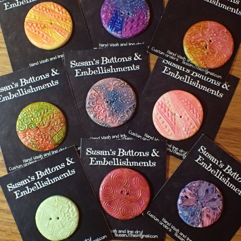 Polymer Clay Buttons - Etsy
