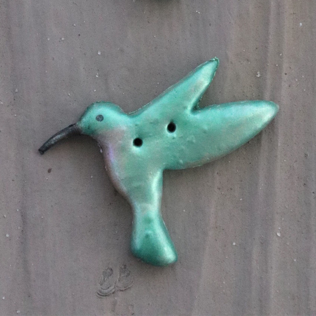 Hummingbird Polymer Clay Embellishment Buttons for Needlework and ...