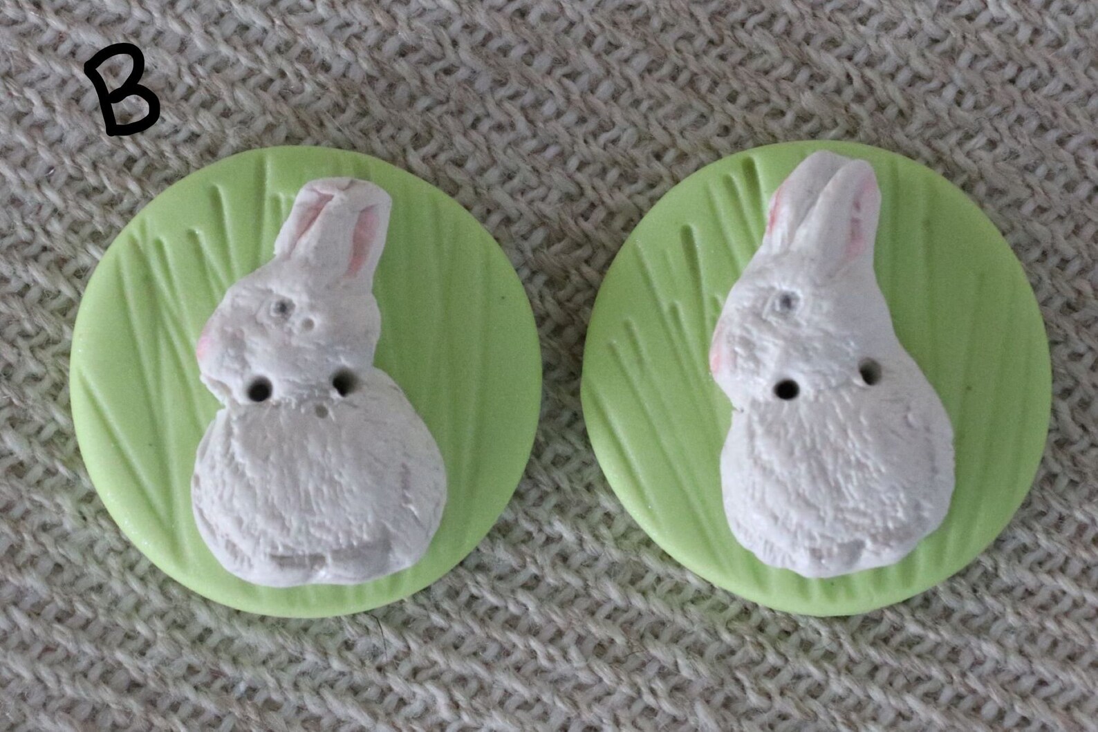 Rabbit Buttons Rabbits in White Tan Taupe Chocolate Bunny | Etsy