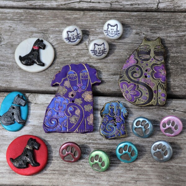 Polymer Clay Buttons - Etsy