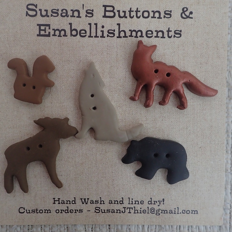 Woodland Button - Etsy