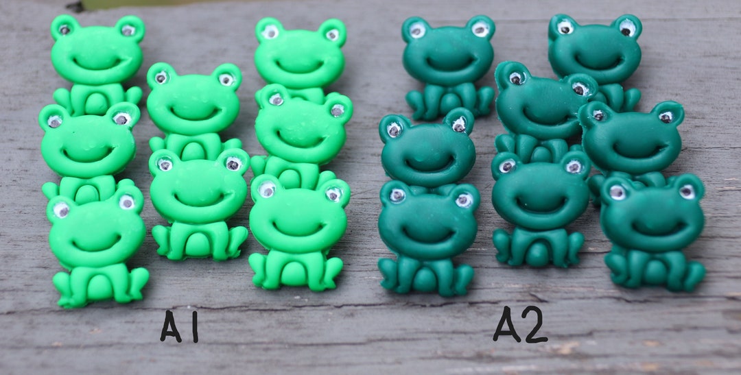 Frog Buttons, Unique Wetland Animal Polymer Clay Buttons/embellishments ...